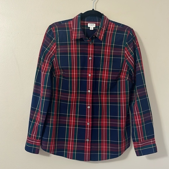 J. Crew Factory | Tops | J Crew Factory Womens Plaid Button Down Top ...